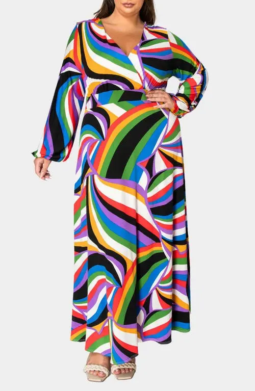 L I V D Vacanza Abstract Print Maxi Dress - Vibrant