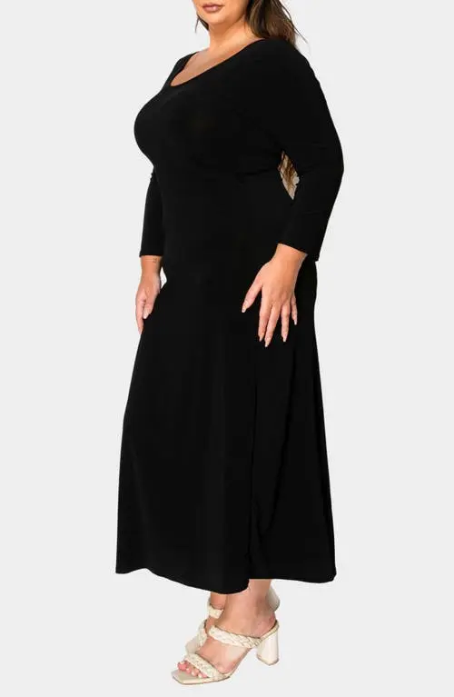 L I V D Ashe Long Sleeve Maxi Dress - Black