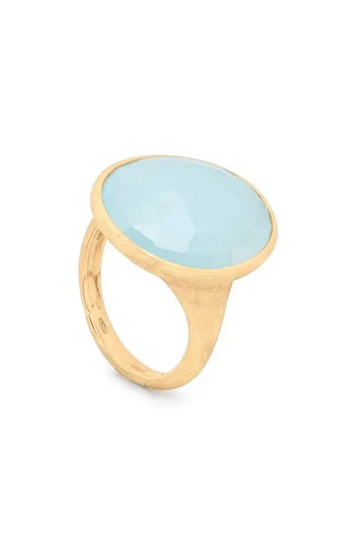 Marco Bicego Lunaria Aquamarine Cocktail Ring - 18k Yellow Gold