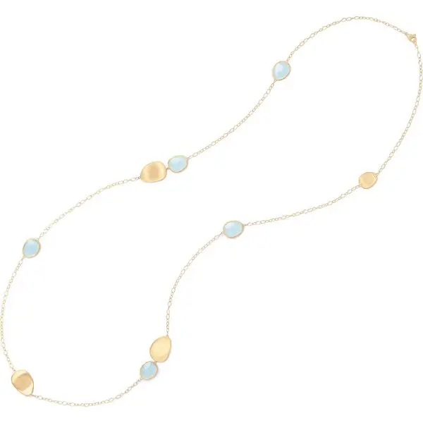 Marco Bicego Lunaria Long Station Necklace - 18k Yellow Gold