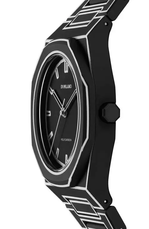 D1 MILANO Polycarbon Bracelet Watch - Black