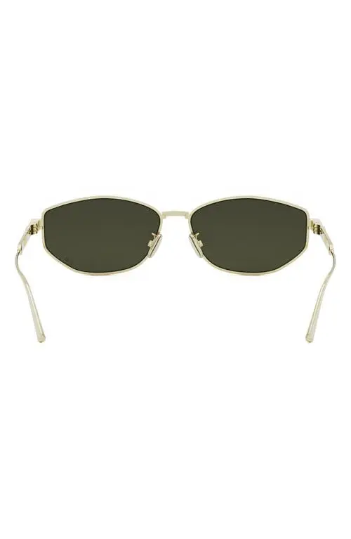 Dior Cannage B1u Oval Sunglasses - Shiny Gold Dh / Green