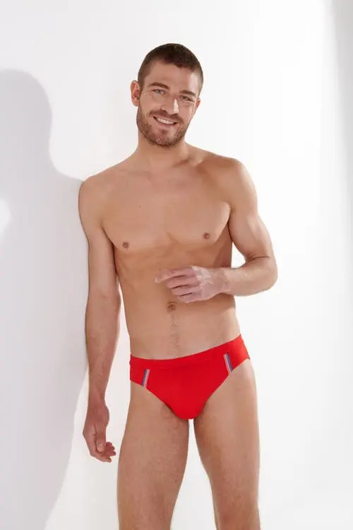 HOM Nautical Cup Mini Swim Brief - Red