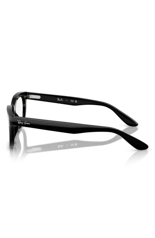 Ray-ban 54mm Rectangular Eyeglasses - Black