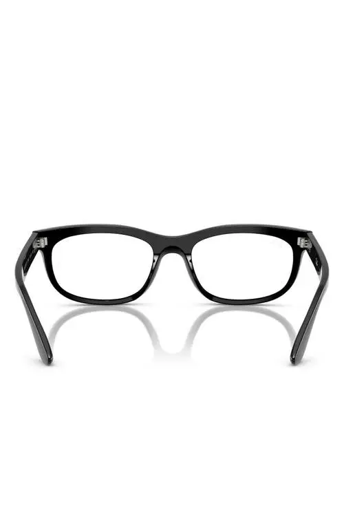 Ray-ban 54mm Rectangular Eyeglasses - Black