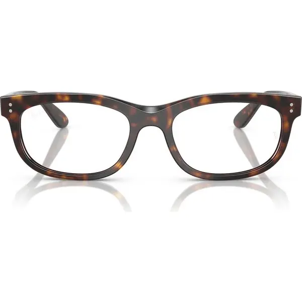 Ray-ban 54mm Rectangular Eyeglasses - Havana