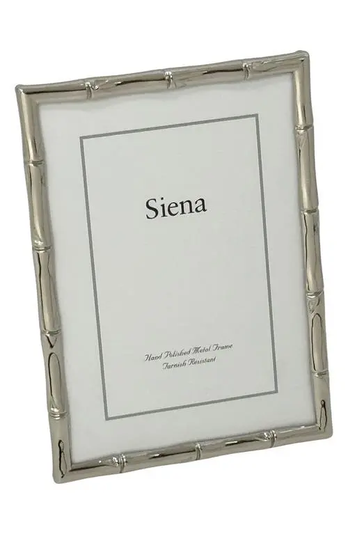 SIENA Tone Bamboo Design 8" X 10" Picture Frame - Silver