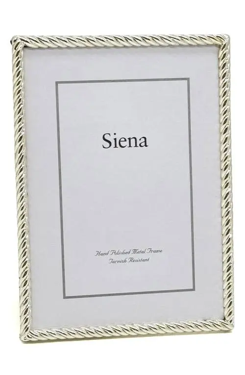 SIENA Tone Rope 5" X 7" Picture Frame - Silver