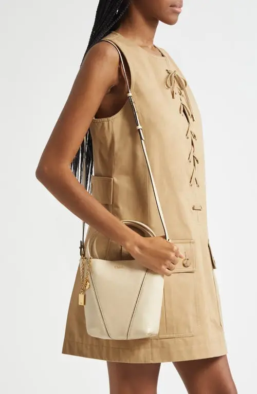 Chloé Small Spin Leather Tote - Sweet Beige