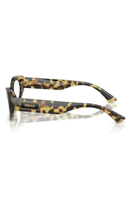 Versace 51mm Irregular Eyeglasses - Havana