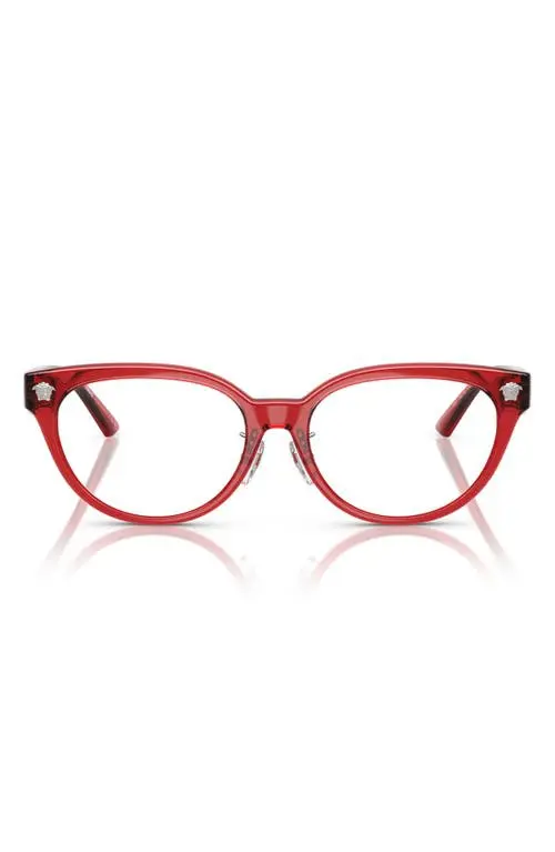 Versace 54mm Pillow Optical Glasses - Trans Red