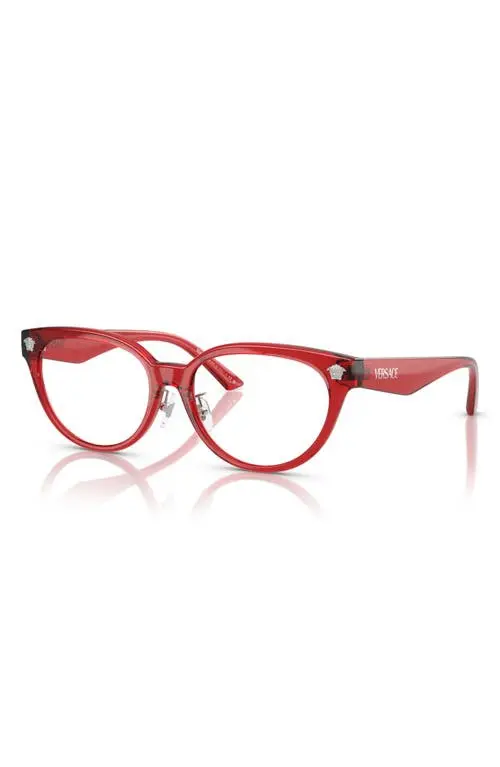 Versace 54mm Pillow Optical Glasses - Trans Red