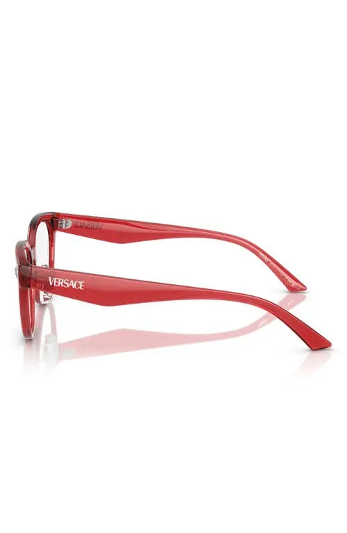 Versace 54mm Pillow Optical Glasses - Trans Red