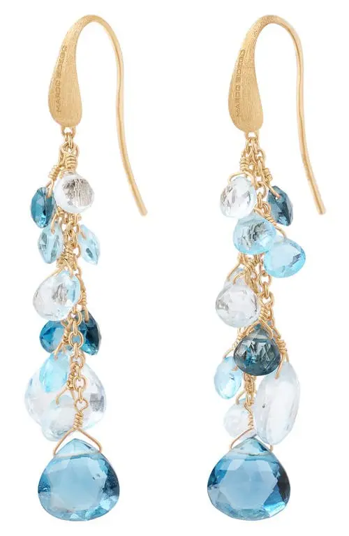 Marco Bicego Paradise Topaz Drop Earrings - 18k Yellow Gold