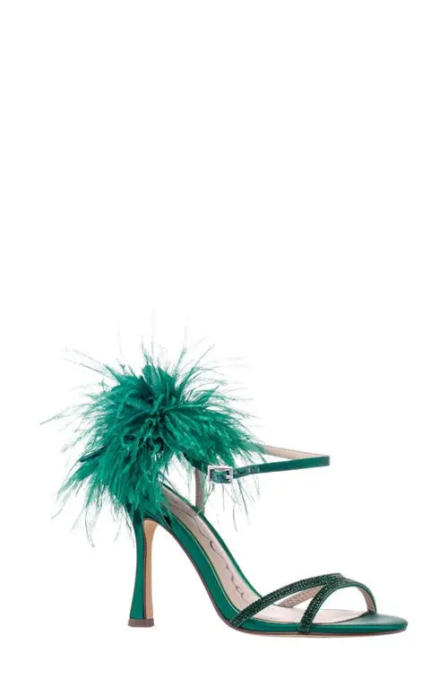 Nina Demi Feather Ankle Strap Sandal - Spruce