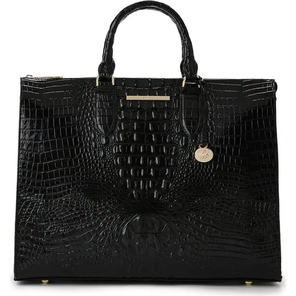 Brahmin Croc Embossed Leather Tote