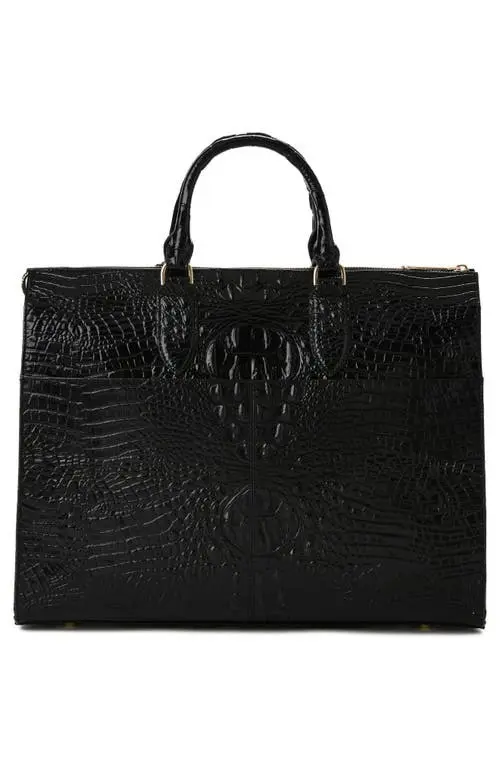 Brahmin Croc Embossed Leather Tote