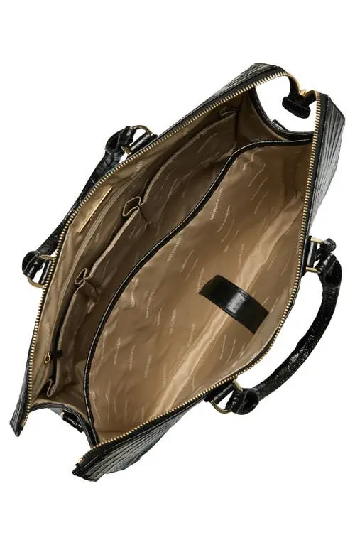 Brahmin Croc Embossed Leather Tote