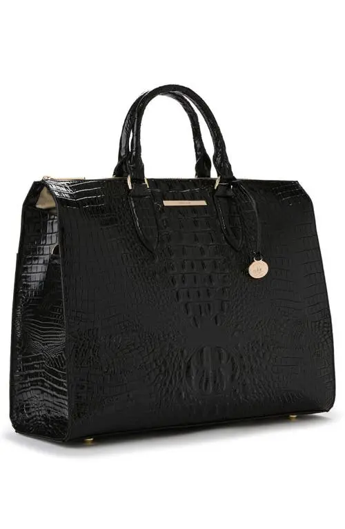 Brahmin Croc Embossed Leather Tote