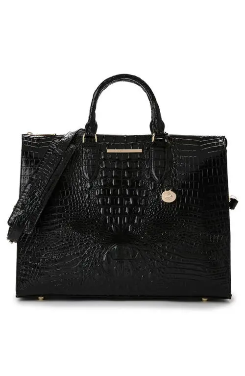 Brahmin Croc Embossed Leather Tote