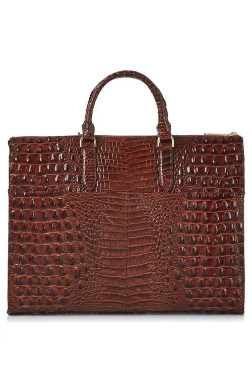 Brahmin Croc Embossed Leather Tote