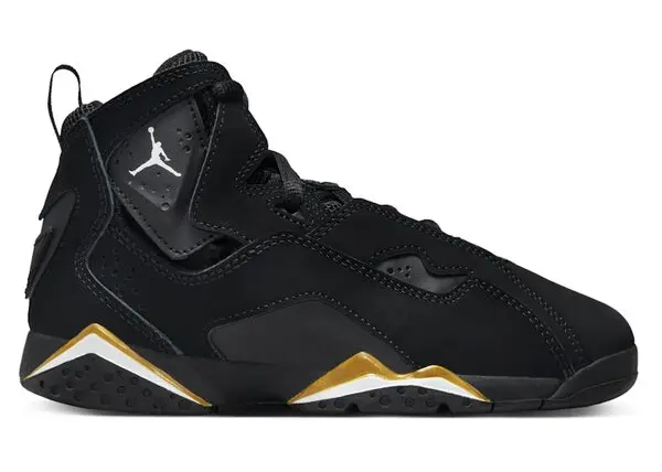 JORDAN True Flight High-top Sneakers - Black/metallic Gold/white