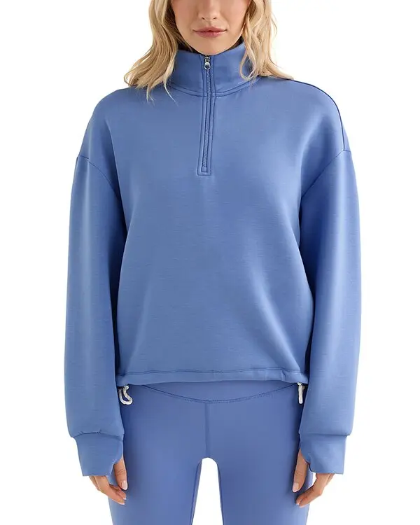 Varley Sian Cropped Half Zip Sweatshirt