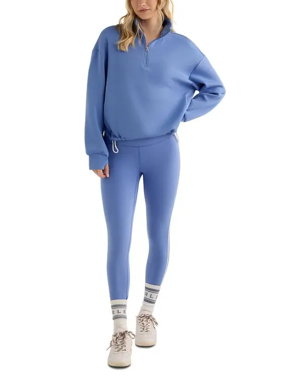 Varley Sian Cropped Half Zip Sweatshirt