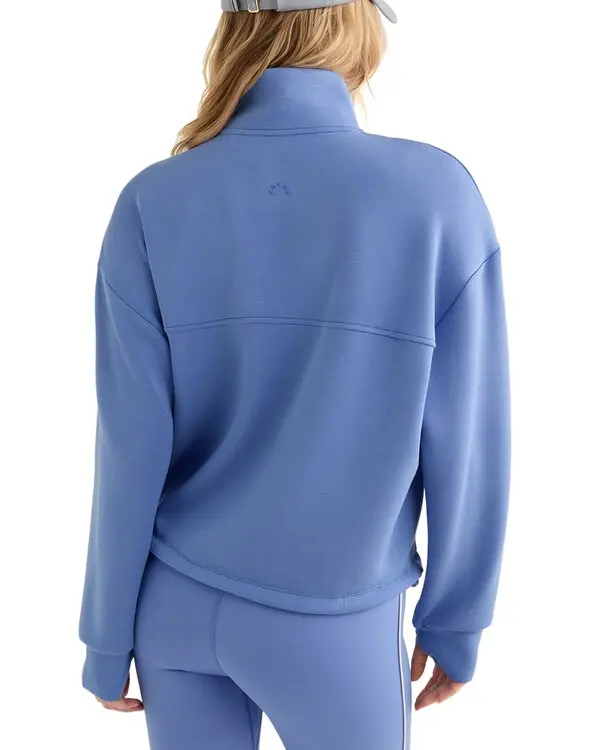 Varley Sian Cropped Half Zip Sweatshirt