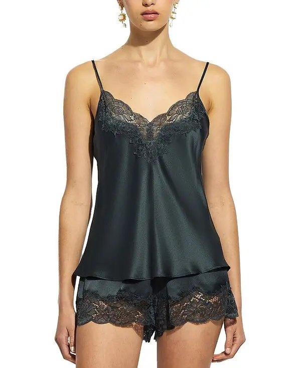 Ginia Silk Lace Chemise - India Ink