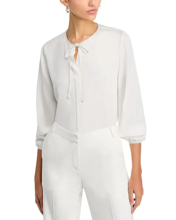 Kobi Halperin Eliza Stretch Silk Blouse - Ivory