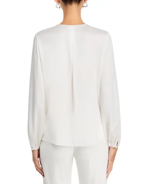 Kobi Halperin Eliza Stretch Silk Blouse - Ivory