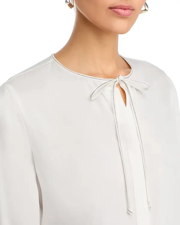 Kobi Halperin Eliza Stretch Silk Blouse - Ivory