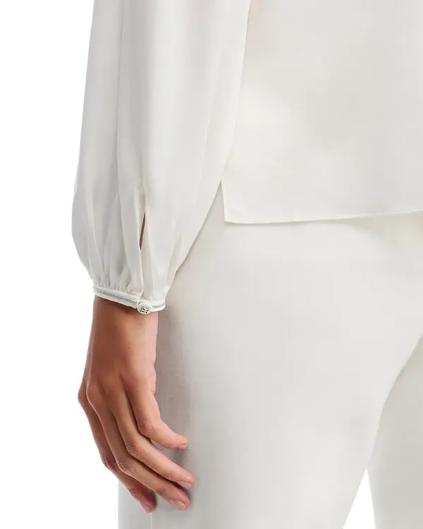 Kobi Halperin Eliza Stretch Silk Blouse - Ivory