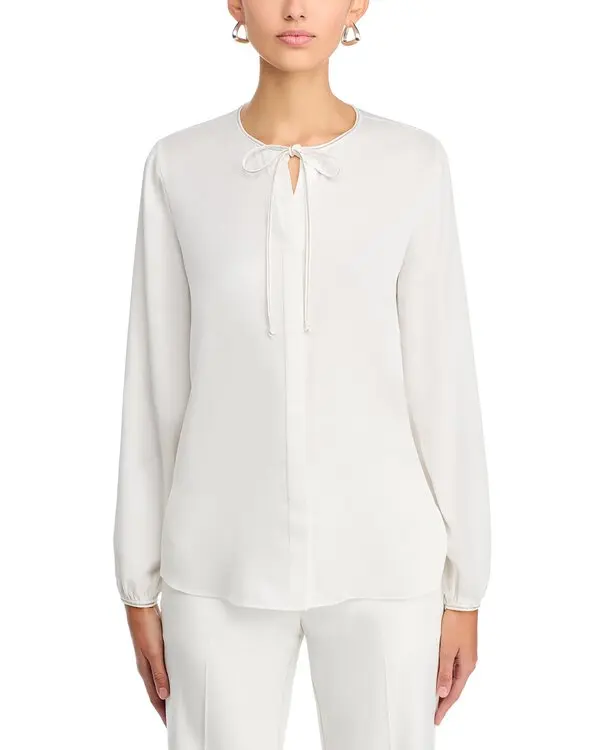 Kobi Halperin Eliza Stretch Silk Blouse - Ivory