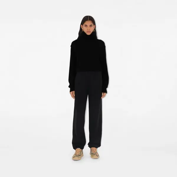 Burberry Check Label Cotton Jogging Pants