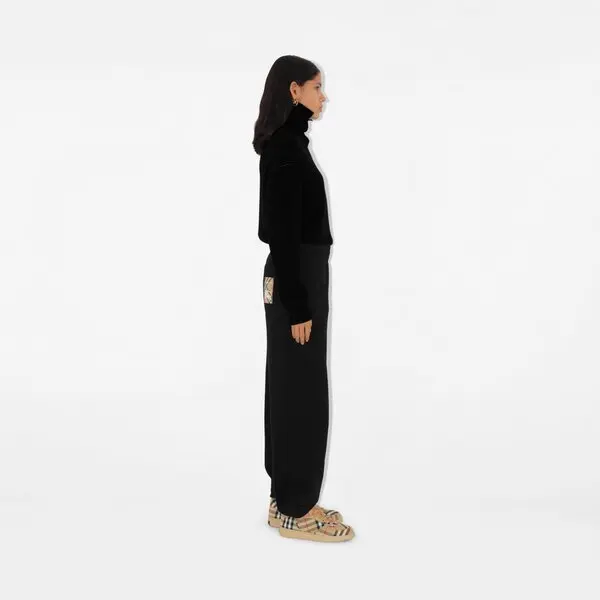Burberry Check Label Cotton Jogging Pants