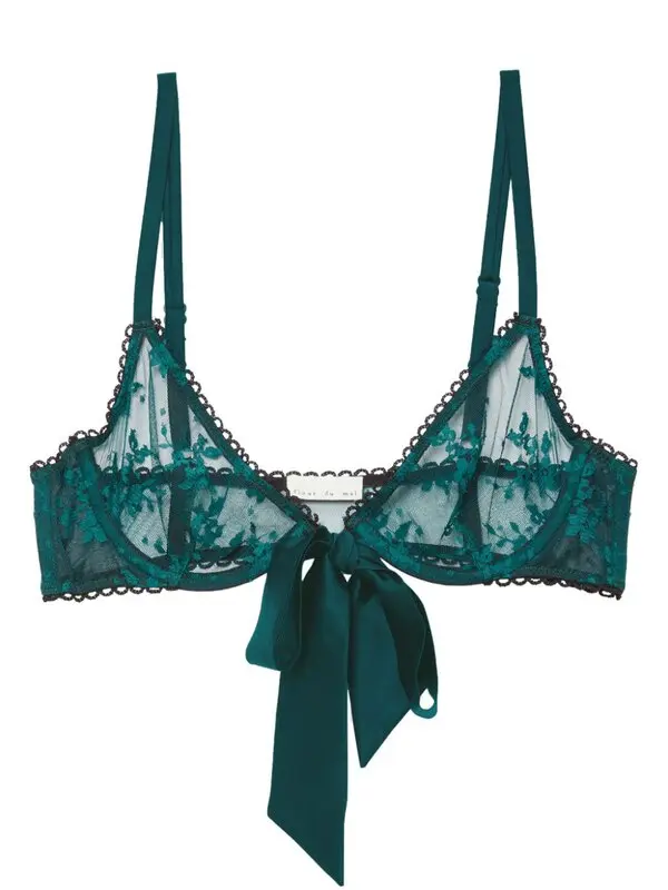 Fleur Du Mal Untie Me Demi Bra - Green