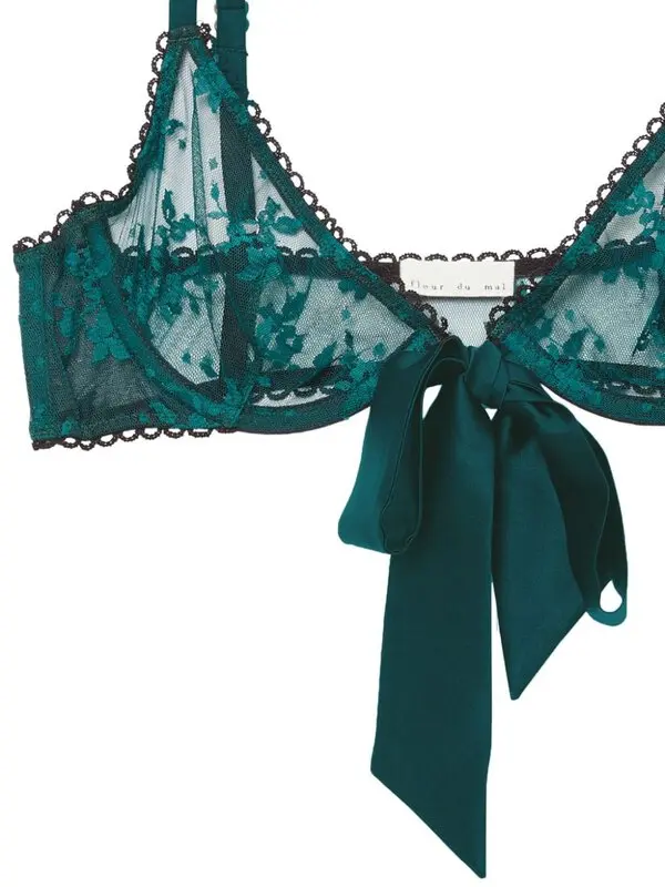 FLEUR DU MAL Untie Me Demi Bra - Green