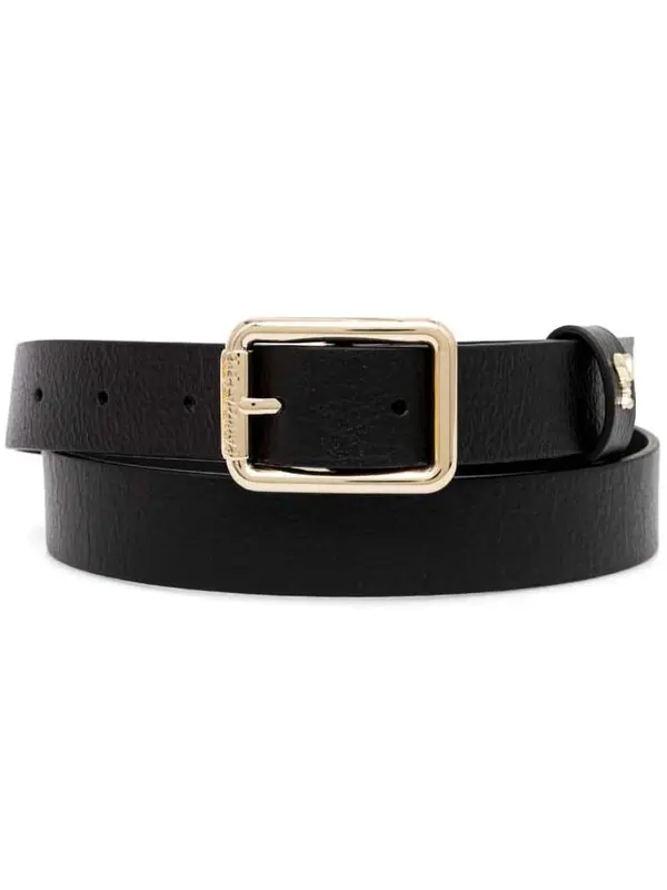 Patrizia Pepe Logo Buckle Belt - Black