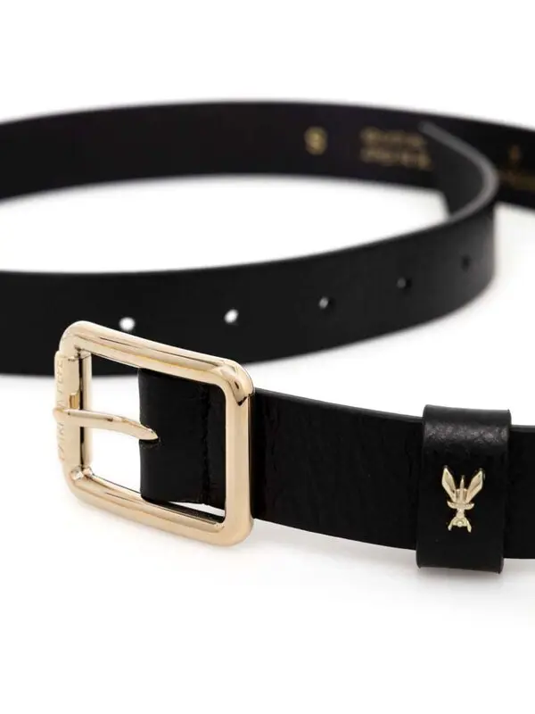 Patrizia Pepe Logo Buckle Belt - Black