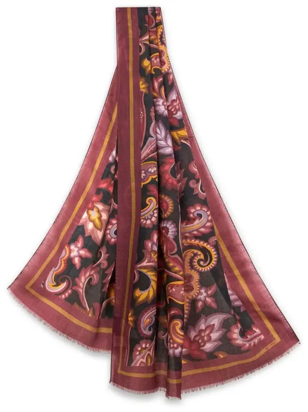 Etro Paisley-print Scarf - Red