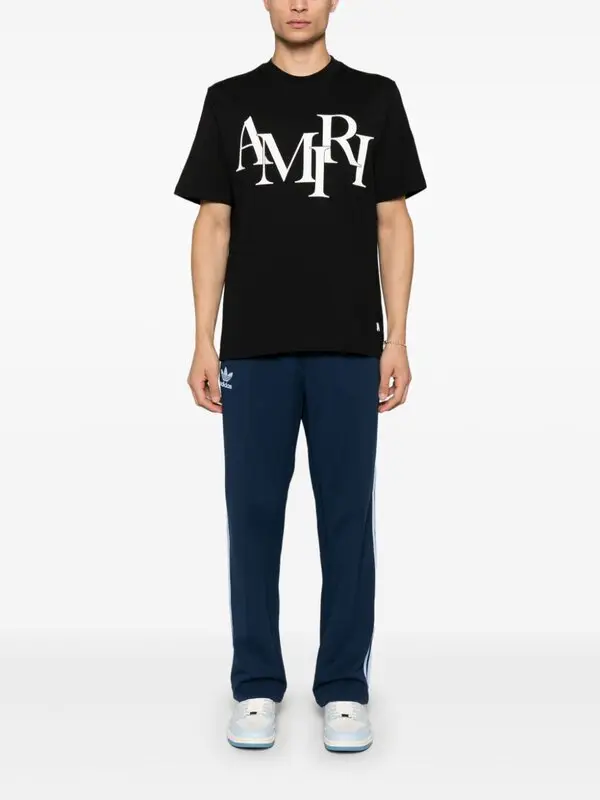 Amiri Staggered-logo T-shirt - Black