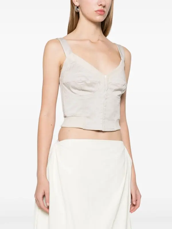 ELENA VELEZ Bustier-style Top - Neutrals