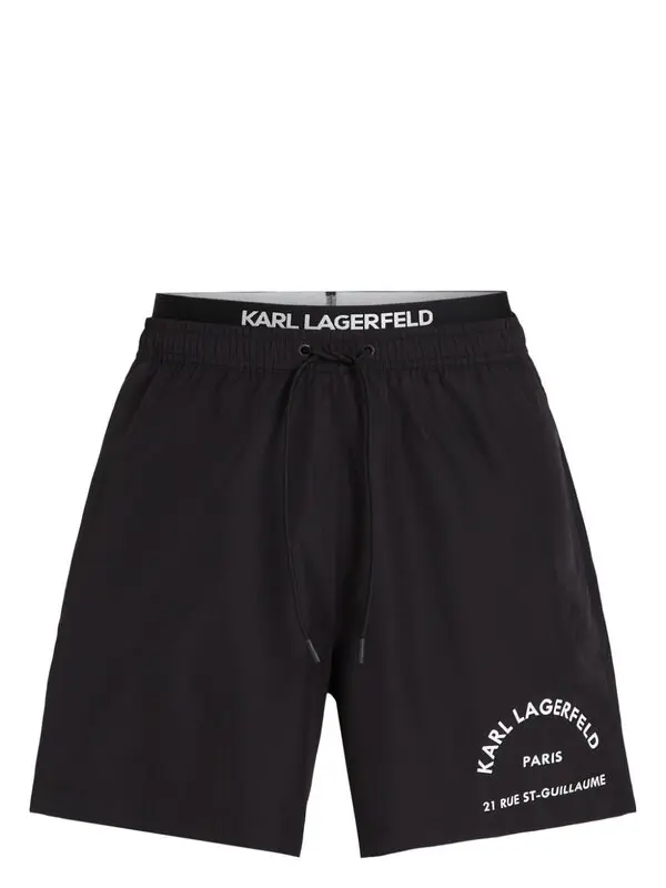 Karl Lagerfeld Rue St-guillaume Swim Shorts - Black