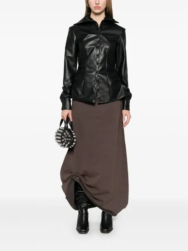 ELENA VELEZ Faux-leather Shirt