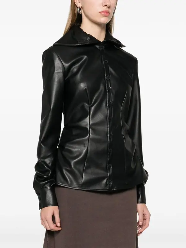 ELENA VELEZ Faux-leather Shirt