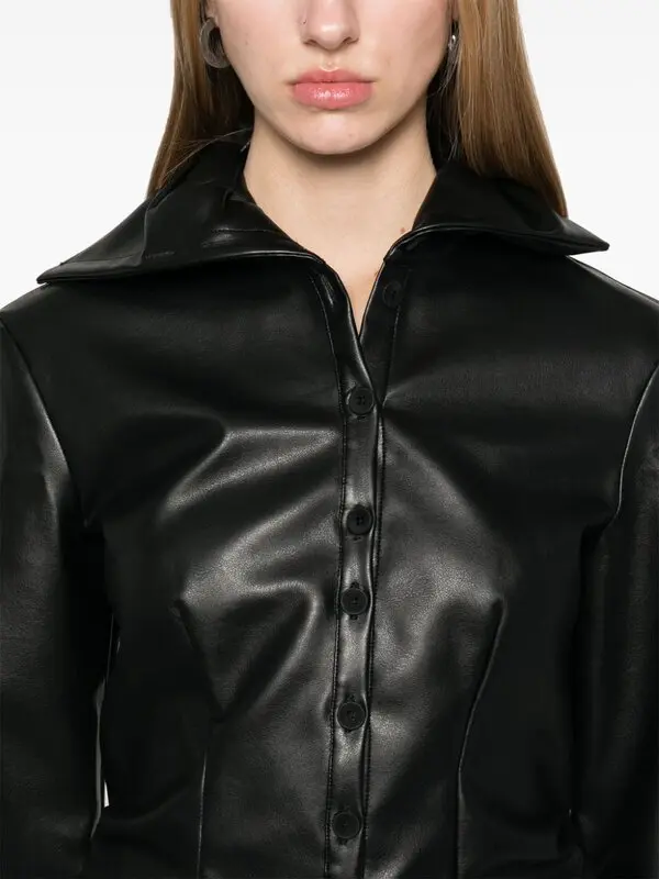 ELENA VELEZ Faux-leather Shirt