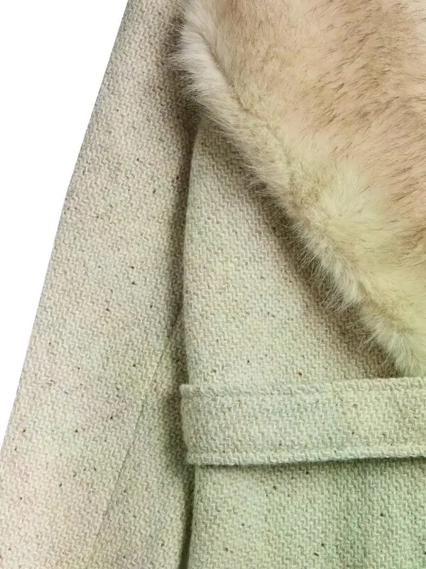 Valentino Garavani Virgin Wool Coat With Faux-fur Collar