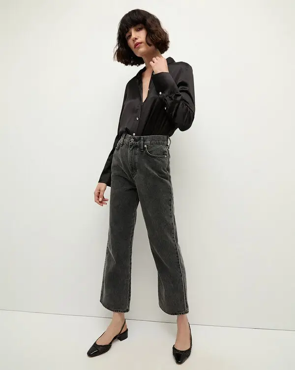 Veronica Beard Dylan Straight-leg Jean Stoned Washed